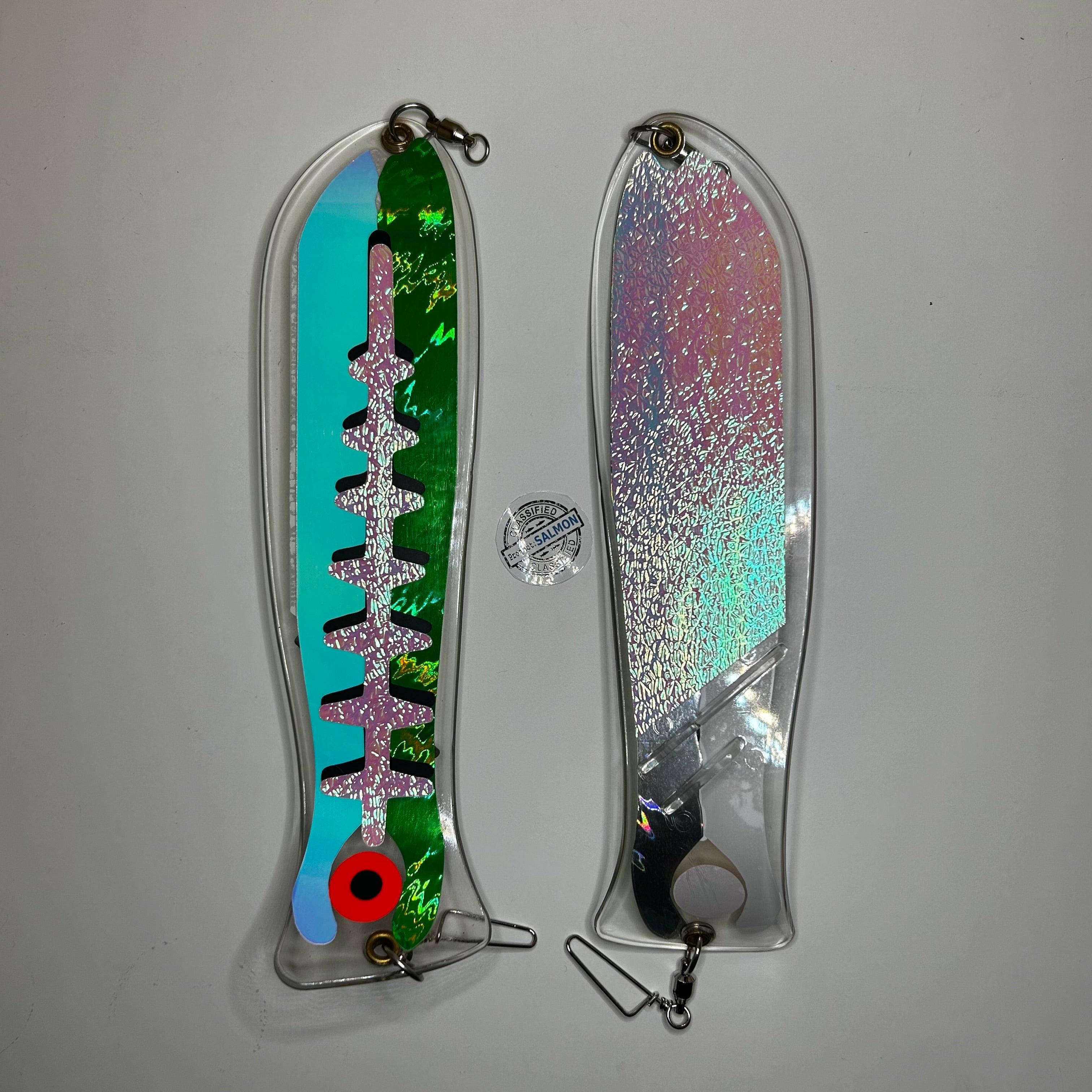 Clear Dragon Slayer - 10" Double Finned Fish Flasher | Project Salmon ...
